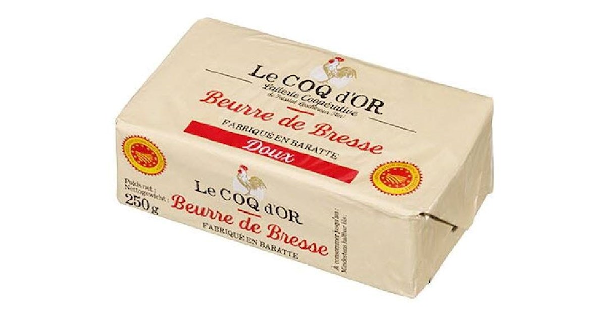 Laiterie Coopérative d'Etrez-Foissiat Bresse AOP Le Coq d'Or Butter ...