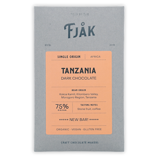 Fjåk Chocolate 75% Dark Tanzania - Best Gourmet Products | TasteAtlas