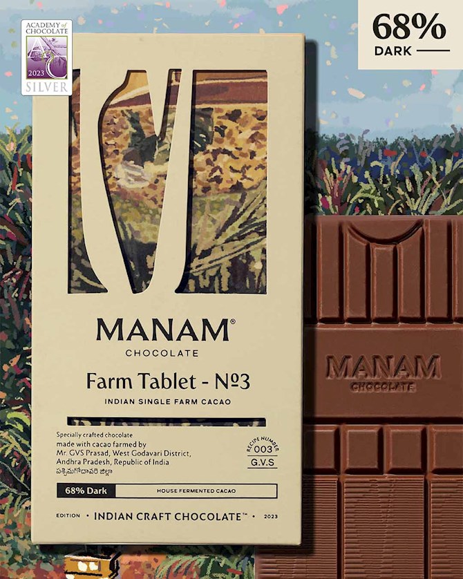 Manam Chocolate 68% Dark Chocolate, Single Estate - Mr. Gvs Prasad ...
