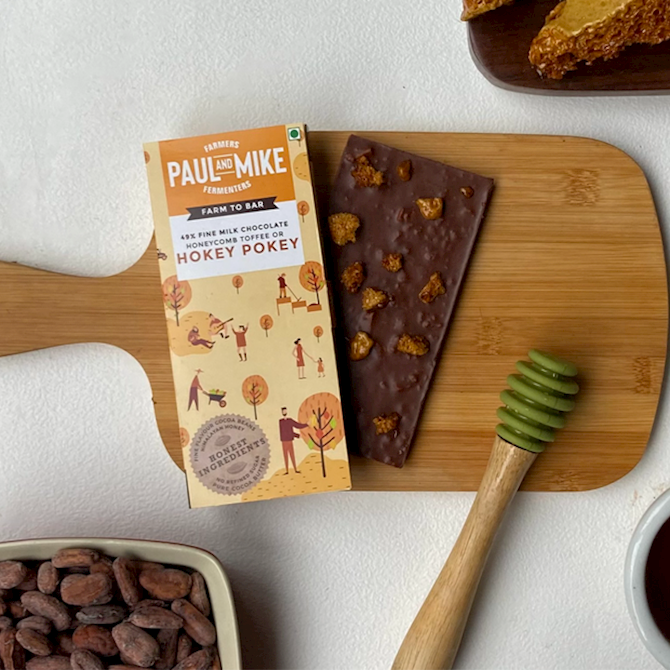 Paul and Mike 41% Fine Milk Hokey Pokey Chocolate - Best Gourmet ...