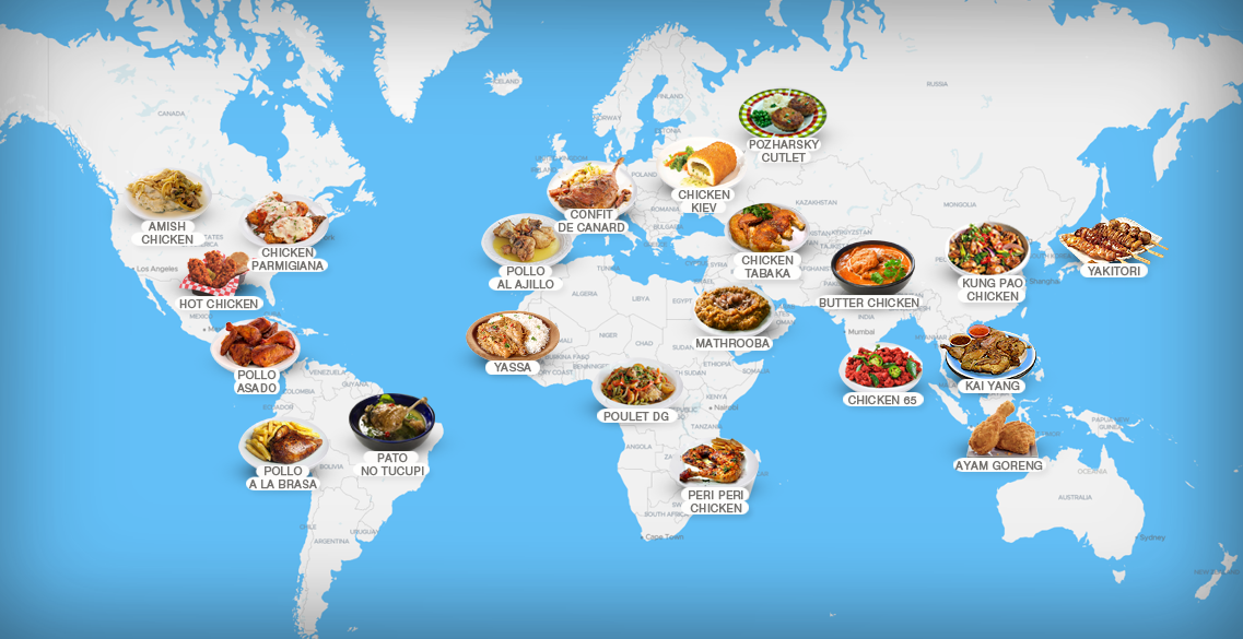 World Poultry Dish Map | 198 World Poultry Dishes | TasteAtlas