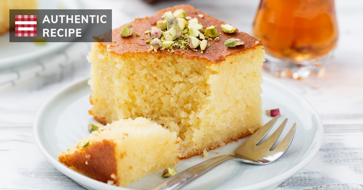 Veroian Revani With Lemon-Flavored Syrup Authentic Recipe | TasteAtlas