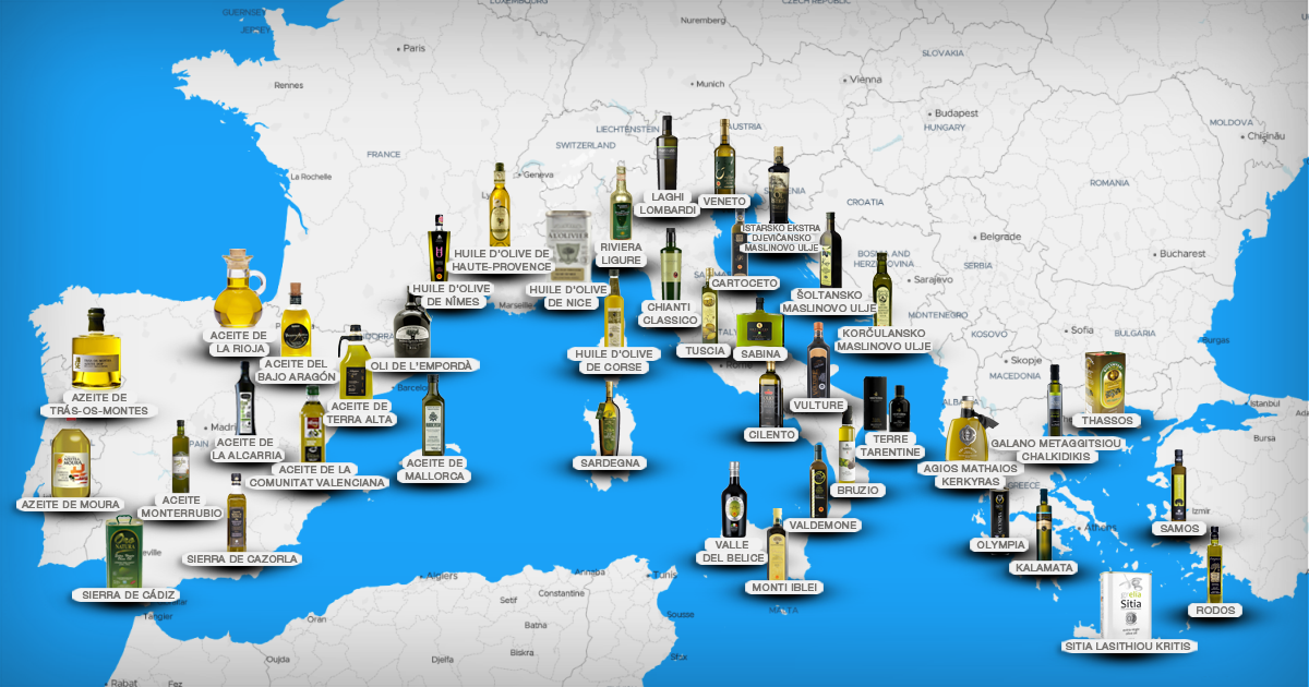 Olive Oils of the World: 130 Olive Oil Types | TasteAtlas